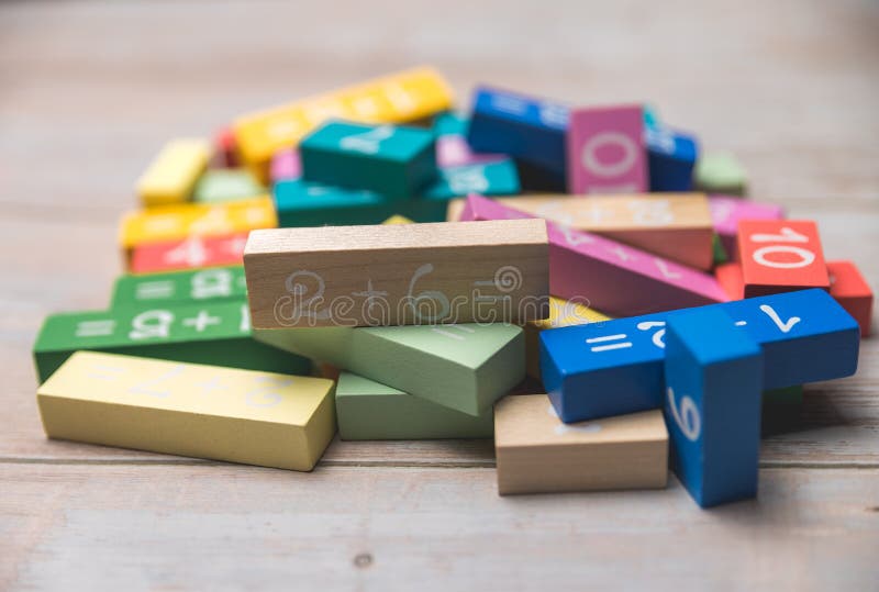 A Bunch of Colored Cubes with Numbers Stock Image - Image of design ...