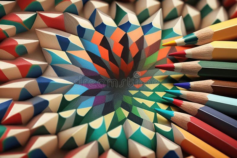 Bunch of Colored Pencils. Beautiful Illustration Picture Stock ...