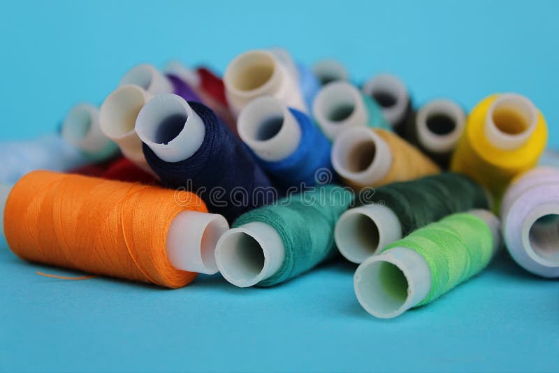 A Bunch of Colored Sewing Threads for a Seamstress Stock Photo - Image ...