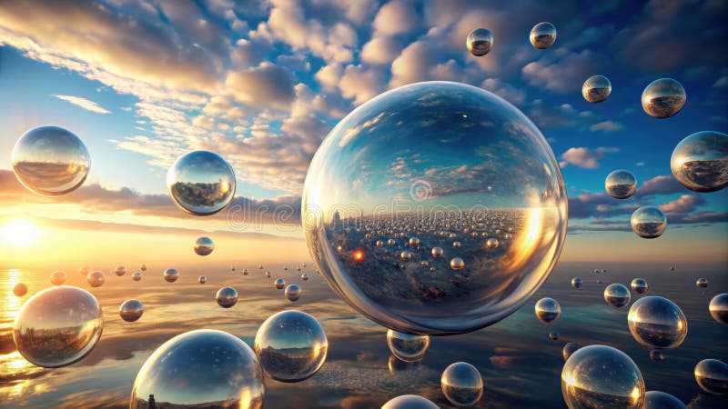 A Bunch of Colorful Bubbles Floating Gracefully in Air Creating a ...