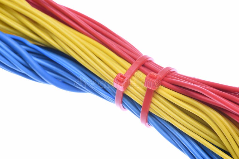 Red cable bunch stock image. Image of colorful, network - 22791863