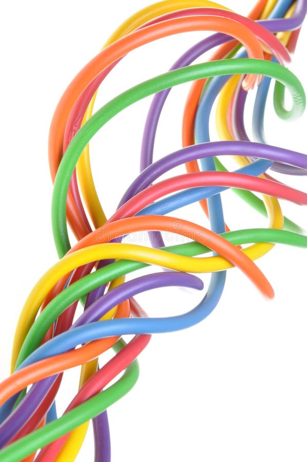 Bunch of Colorful Electrical Wires Stock Photo - Image of isolation ...