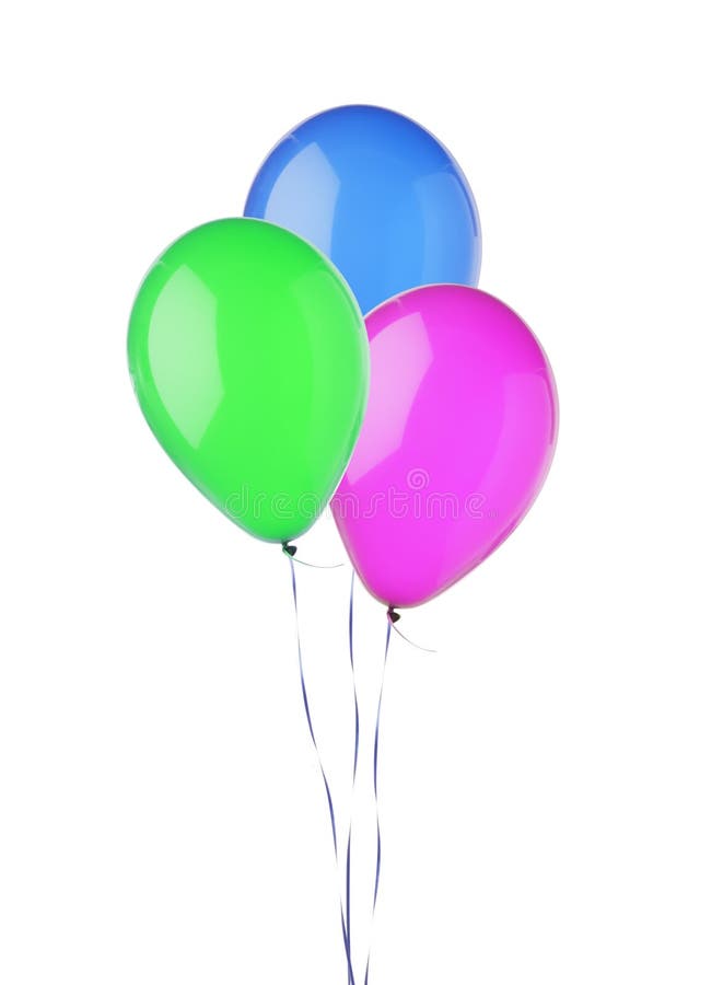 5 Birthday Celebration Balloons Stock Photo - Image of white ...