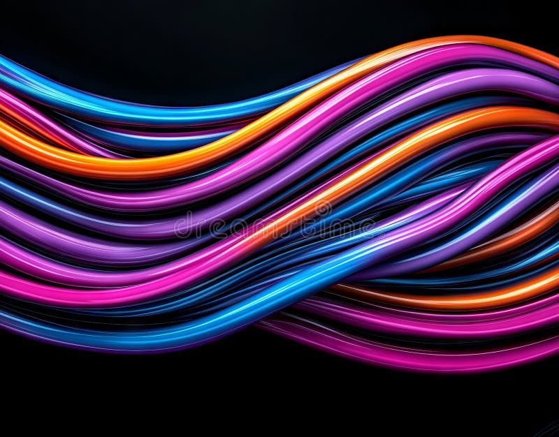 A Web of Colorful Lines and Nodes Filling the Screen Illustrating the ...