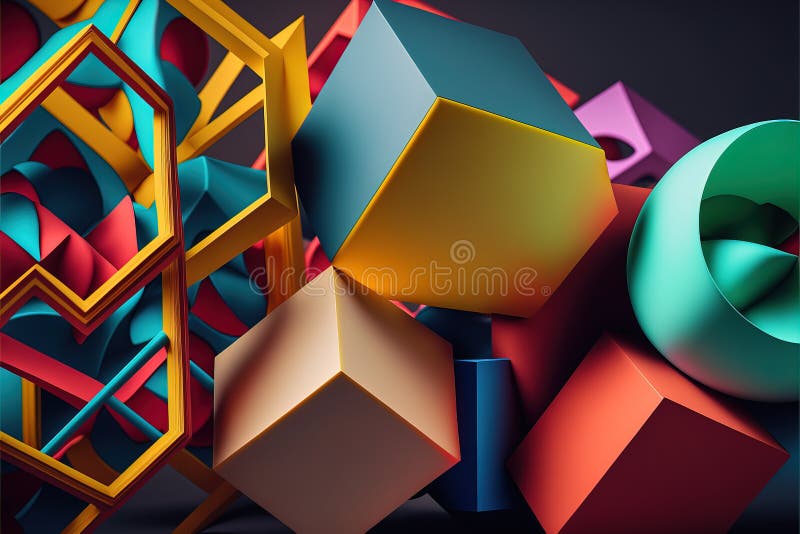 A Bunch of Colorful Objects are Stacked Together on a Table Top with a ...