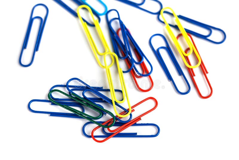 Bunch of Colorful Paper Clips Isolated on White Background Stock Photo ... Bunch of Colorful Paper Clips Isolated on White Background Stock Photo ...