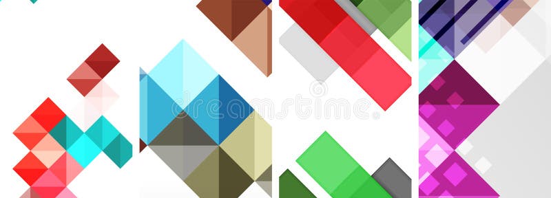 A Bunch of Colorful Squares on a White Background Stock Vector ...