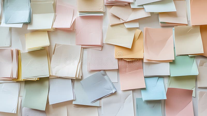 A Bunch of Colorful Sticky Notes are Scattered on a Table Stock Photo ...