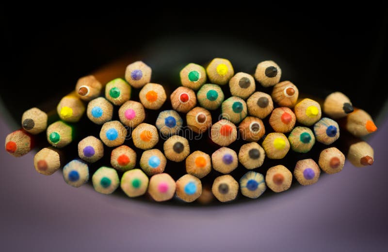 Bunch of coloured pencils stock image. Image of mixed - 130475421