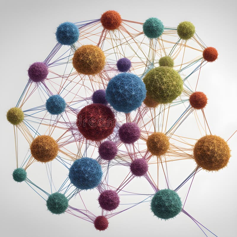 Bunch of connected balls stock illustration. Illustration of design ...