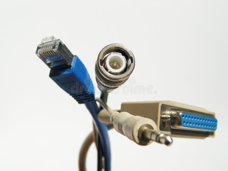 A Bunch of Connection-cables Stock Photo - Image of connector, printer ...