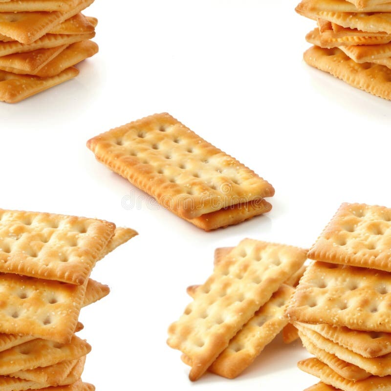 A Bunch of Crackers Stacked on Top of Each Other. Perfect for Food and ...