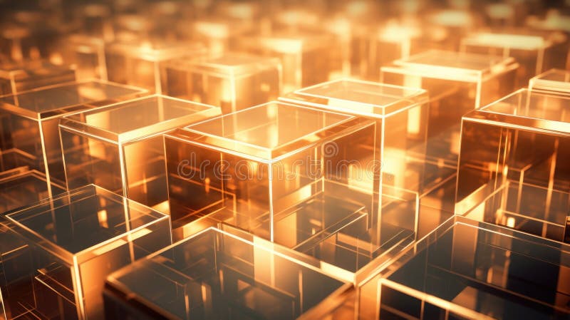 A Bunch of Cubes in the Middle of a Room. Suitable for Interior Design ...