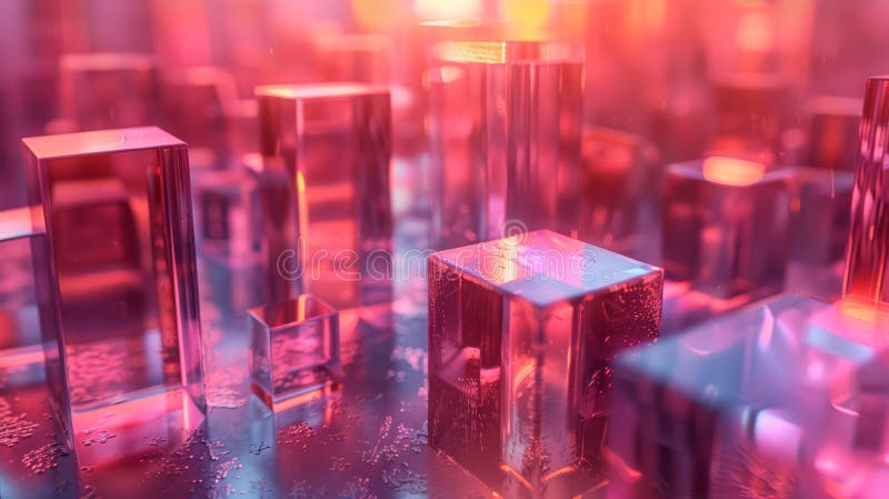 A Bunch of Cubes are Sitting on Top of Each Other, AI Stock Image ...