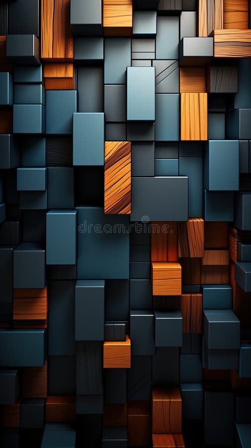 A Bunch of Cubes that are Stacked Together. Generative AI Image. Stock ...