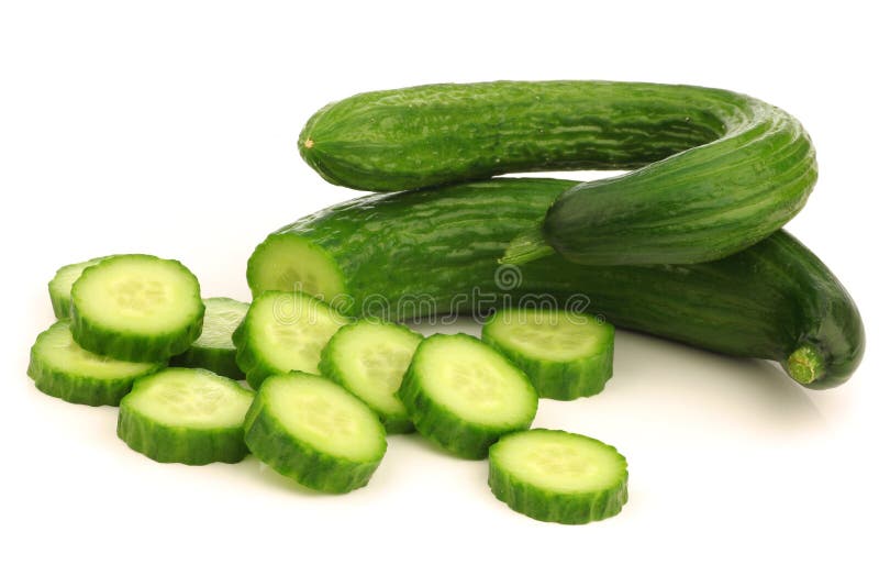 Bunch of Curly Turkish Cucumbers Stock Image - Image of green, pieces ...