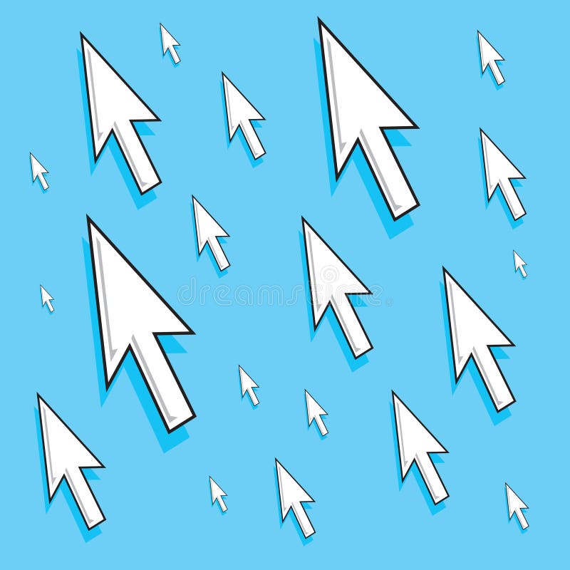 Multiple Cursors Around Social Media Stock Vector - Illustration of ...