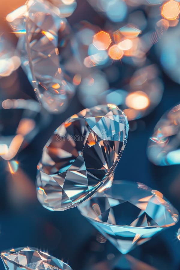 A Bunch of Diamonds Floating in the Air, Perfect for Luxury Concepts ...