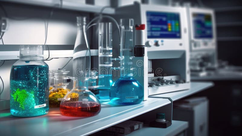 A Laboratory with a Bunch of Computers and Monitors Stock Photo - Image ...