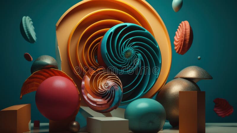 A Bunch of Different Colored Objects on a Table. AI Generative Image ...