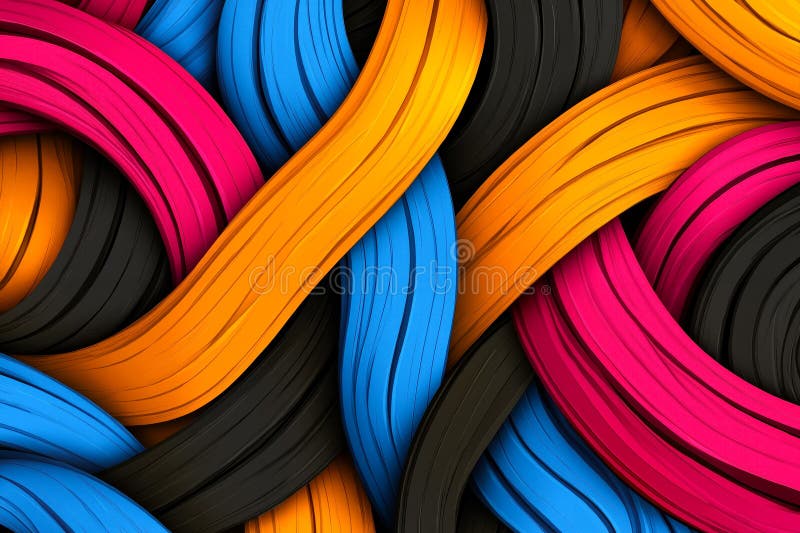 A Bunch of Different Colored Ribbons that are Arranged in a Pattern ...