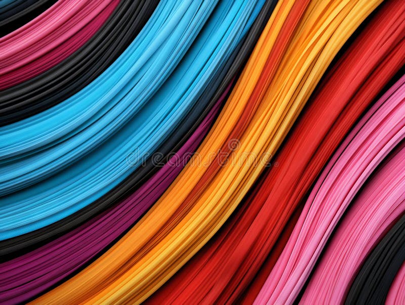 A Bunch of Different Colored Wires that are Arranged in a Circle Stock ...