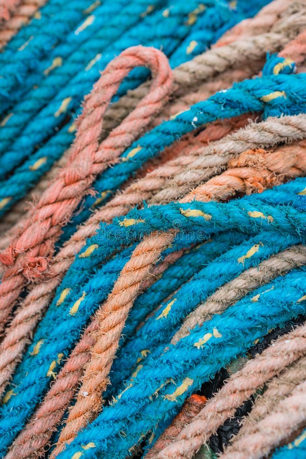 Colorful ropes stock photo. Image of blue, grunge, harbour - 118374678