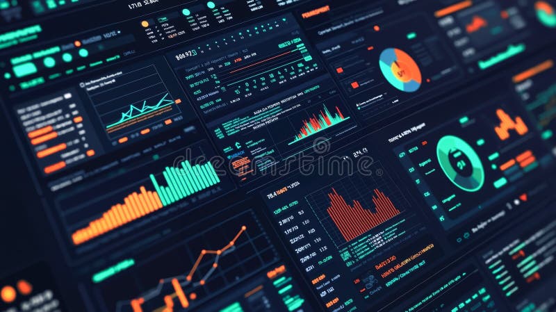 A Bunch of Different Screens with Graphs and Graphs on Them Stock ...