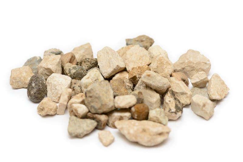 Bunch of Different Stones with Shadows on a White Background Stock ...