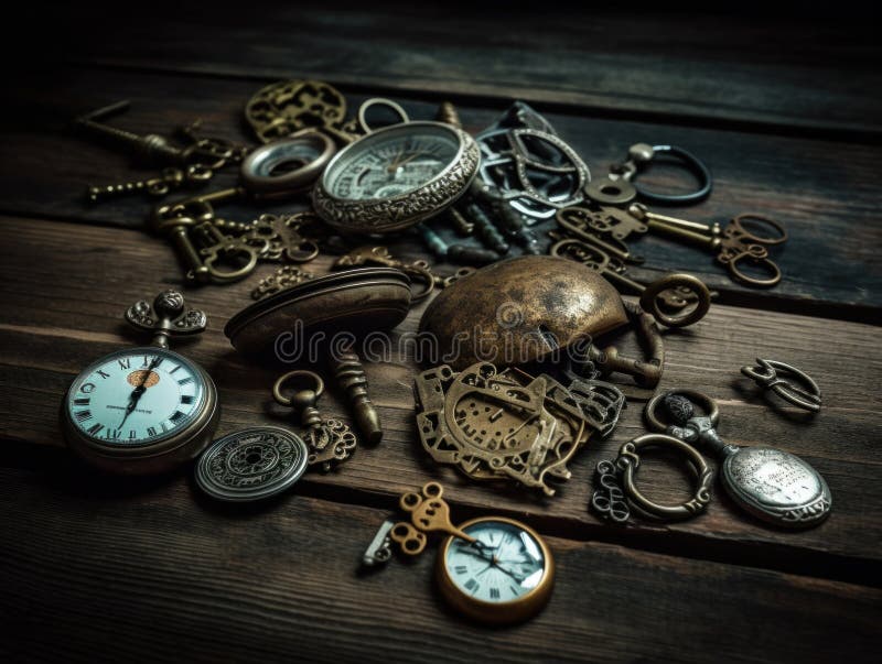 A Bunch of Different Types of Clocks on a Table. AI Generative Image ...