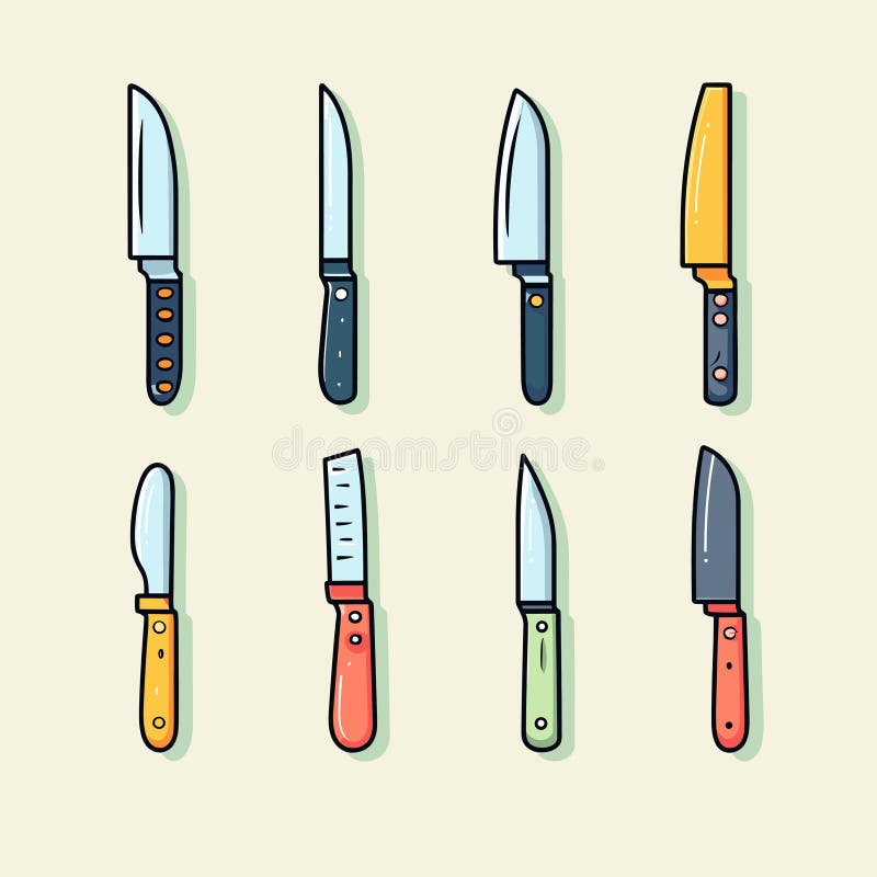 Chopping Knives Stock Illustrations – 272 Chopping Knives Stock ...