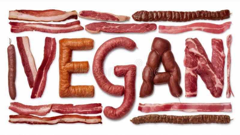 A Bunch of Different Types of Meat are Spelled Out in the Word Vegan ...