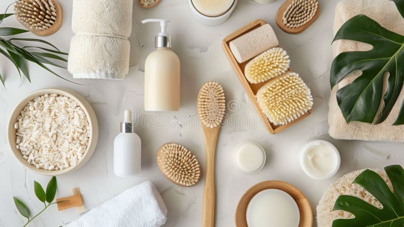 A Bunch of Different Types of Soaps and Other Items on a Table, AI ...