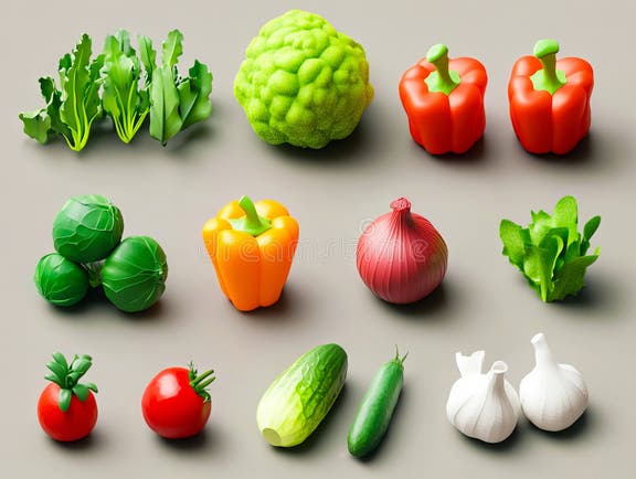 A Bunch of Different Types of Vegetables on a Gray Surface Stock Photo ...