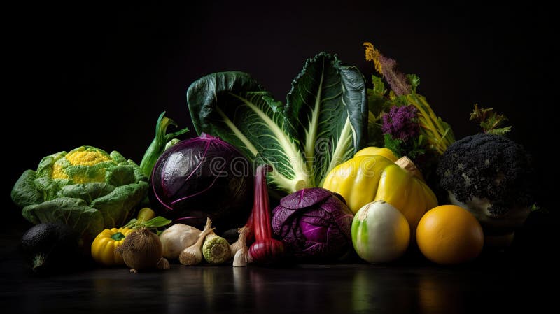 A Bunch of Different Types of Vegetables on a Table. AI Generative ...