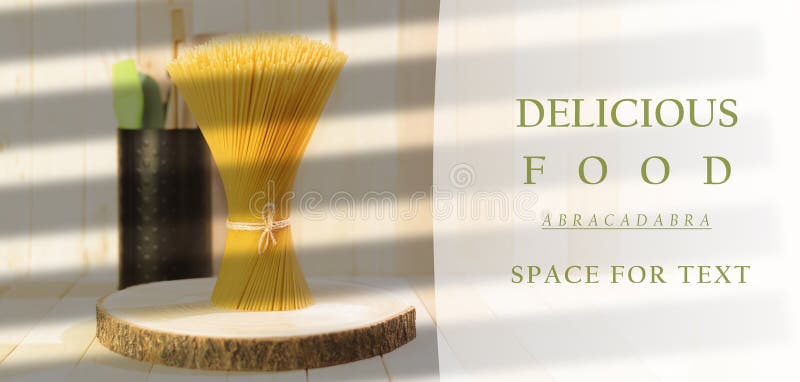 Spaghetti Dry, a Bunch of Spaghetti Tied with a Rope Stock Image ...