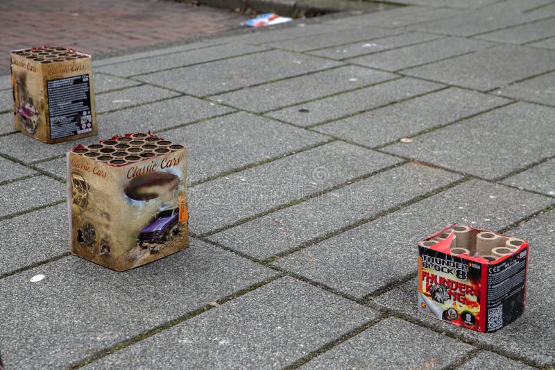 Bunch of Fireworks at Amsterdam the Netherlands 1-1-2023 Editorial ...