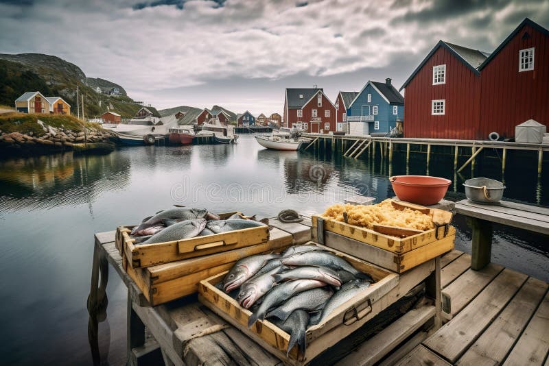 A Bunch of Fish that are Sitting on a Dock. AI Generative Image ...