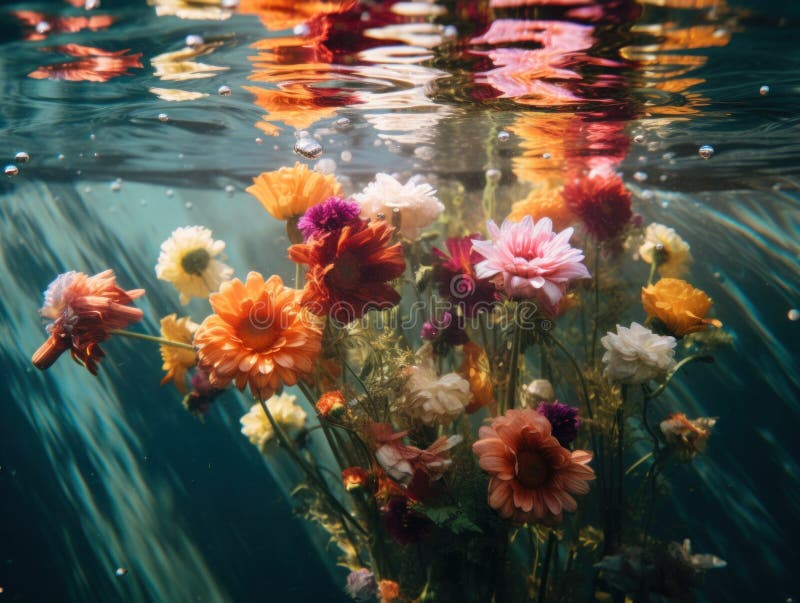 Flowers floating in water stock photo. Image of floating - 13656904