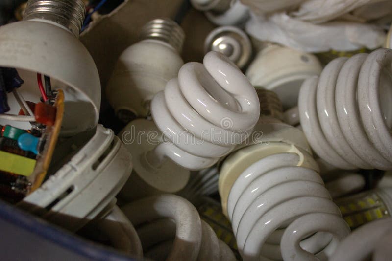 Bunch of Fluorescent Lights, Mixed with Old Led and Other Kinds of ...