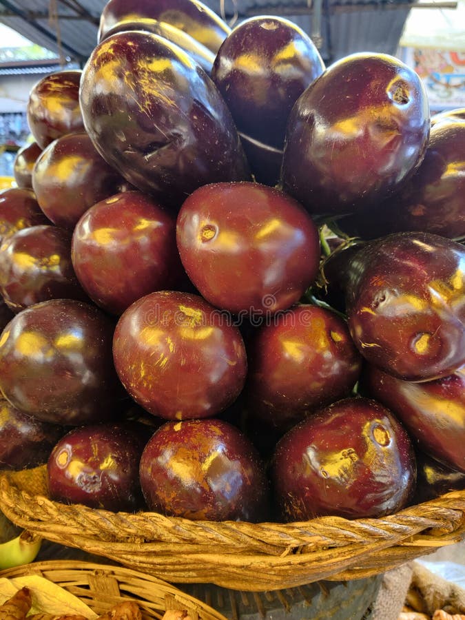 A Bunch of Fresh Brinjal for Sale Stock Photo - Image of brinjal, bunch ...