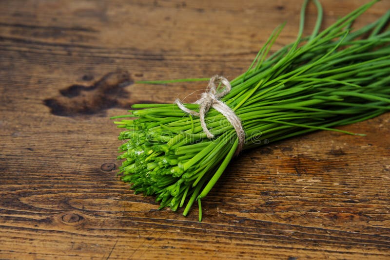 A bunch of fresh chives stock image. Image of herb, cooking - 30184791