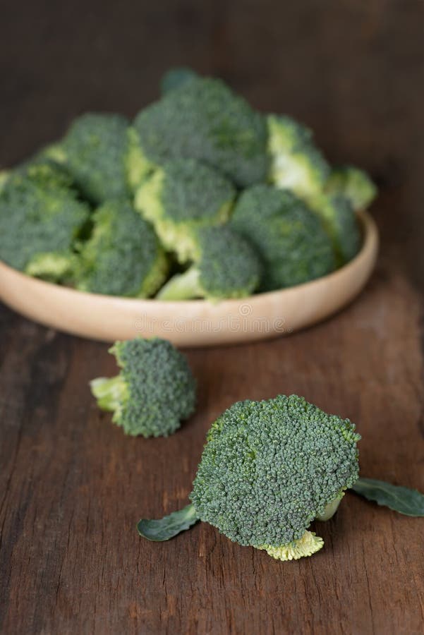 Bunch of Fresh Green Broccoli. Stock Image - Image of green, plate ...