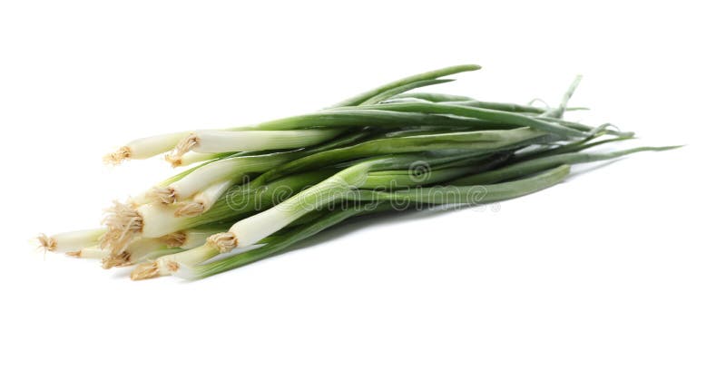 Bunch of Fresh Green Onions Isolated Stock Photo - Image of ripe ...