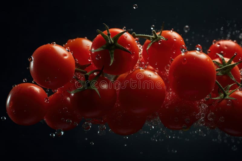 Bunch of Fresh, Red Tomatoes. Generative AI Stock Image - Image of food ...