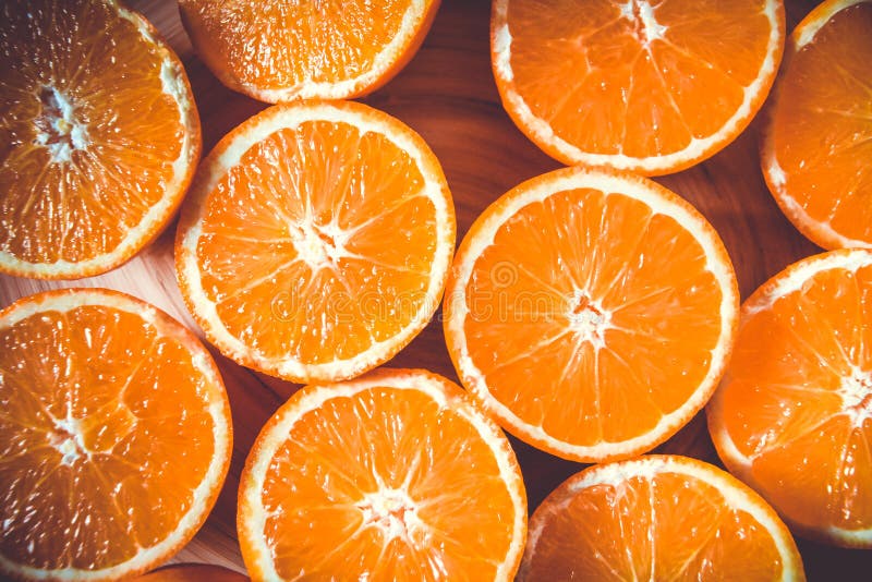 Bunch of Fresh Sliced Oranges on a Tray Stock Image - Image of tray ...