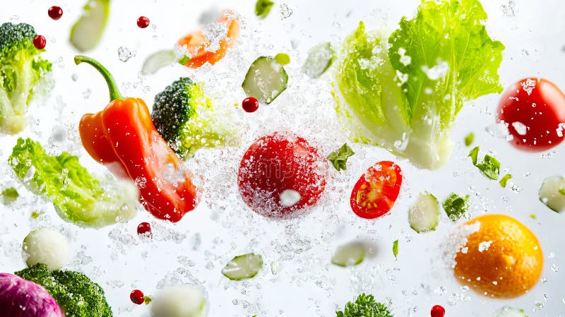 Vegetables Falling To Saucepan Isolated, Flying Food, Vegetable Soup ...