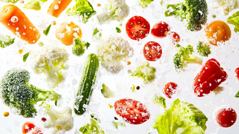 Vegetables Falling To Saucepan Isolated, Flying Food, Vegetable Soup ...