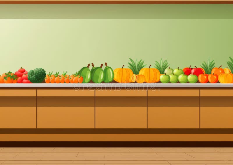 A Colorful Array of Fresh Produce on a Kitchen Counter Stock ...