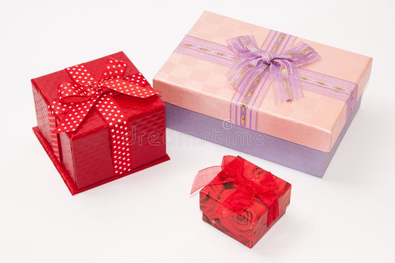 A Bunch of Gift Box with Bows Stock Photo - Image of gold, celebrate ...